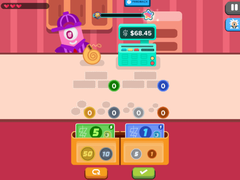 Money Math Games Zapzapmath